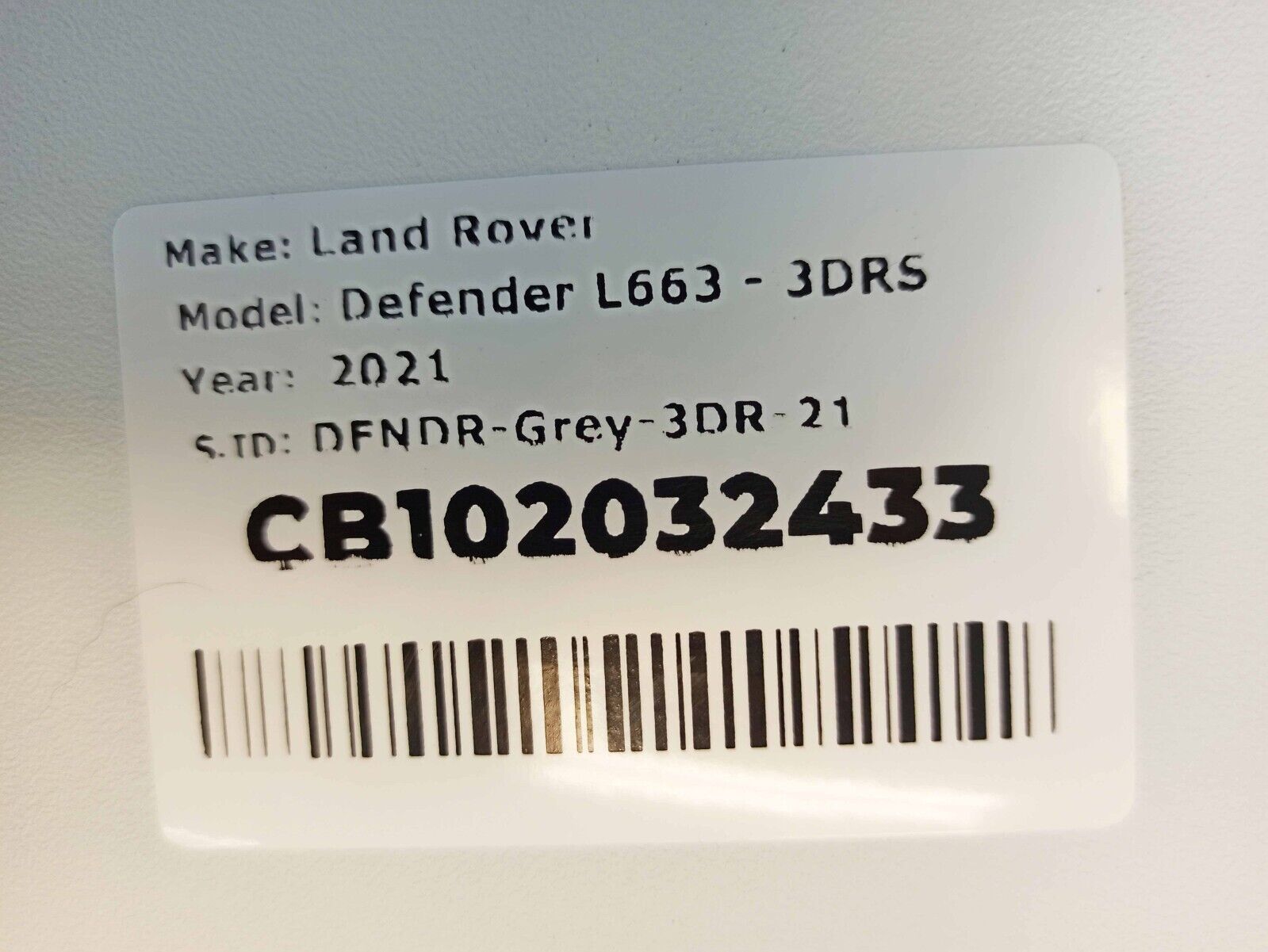 Land Rover Defender 90 L663 2019-2023 Dashboard Moulding Trim L8B2-044G54