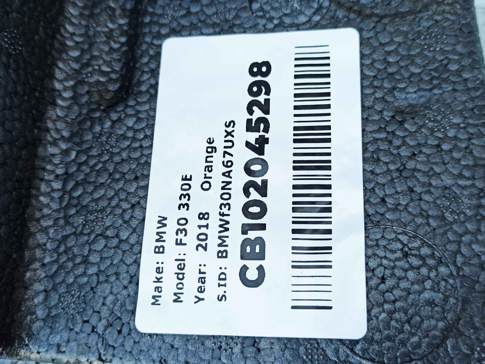 BMW F30 330e 2016-2018 Hybrid Rear Boot Trunk Spare Wheel Foam Pad ...