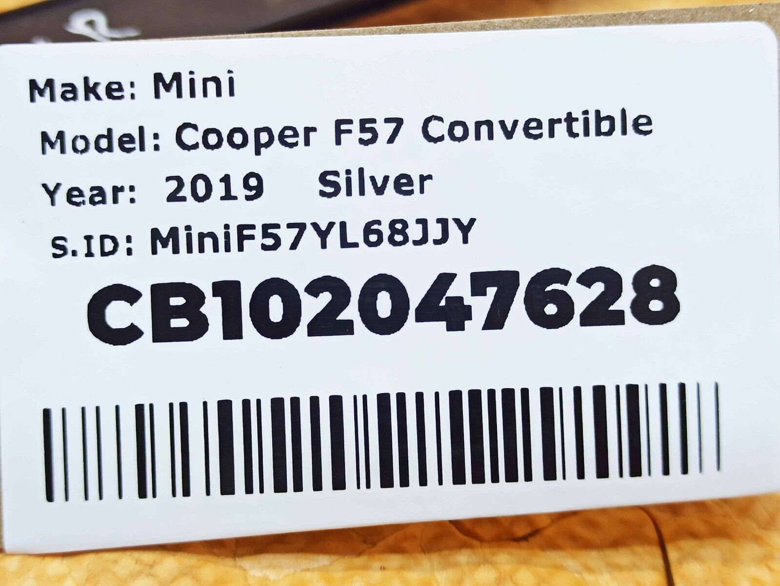 Mini Cooper F57 2019-2023 Rear Right Side Door Window Chrome Moulding Trim