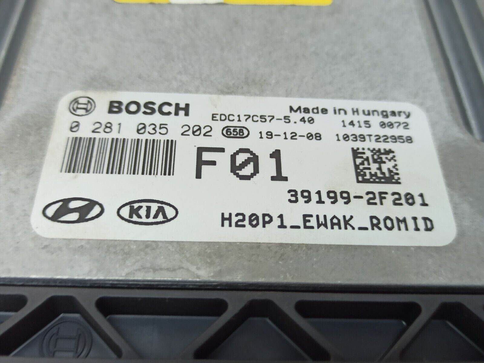 Hyundai Tucson 17-21 2.0 Hybrid Diesel D4HA Auto ECU 39199-2F201