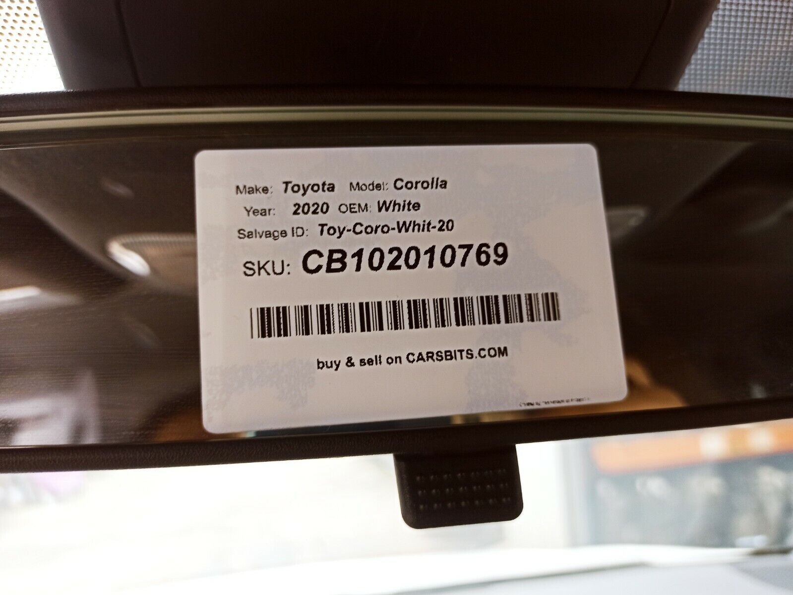 Toyota Corolla 2018-2025 Interior Rear View Mirror