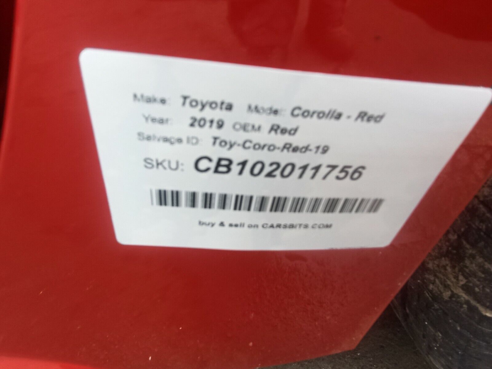 Toyota Corolla 2018-2025 1.8 Hybrid Petrol 3U5 Red Side Skirt N/S