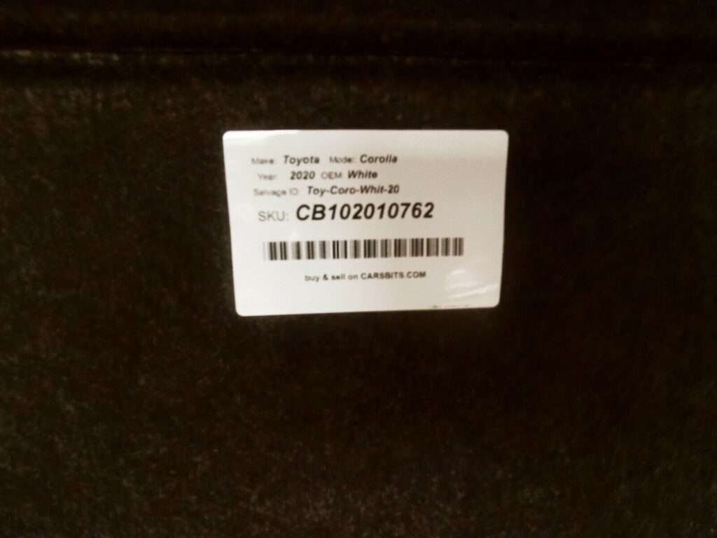 Toyota Corolla 2018-2025 Rear Boot Inner False Floor