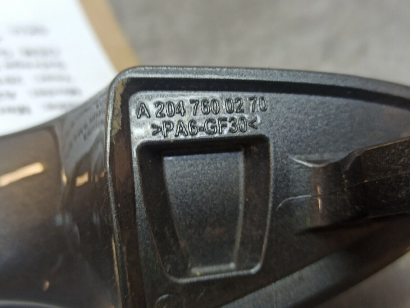 Mercedes Benz W176 13-18 787 Mountain Grey Door Handle O/S/F ...