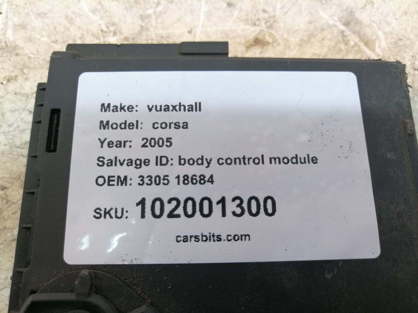 2005 Vauxhall Corsa Body Control Module 330518684