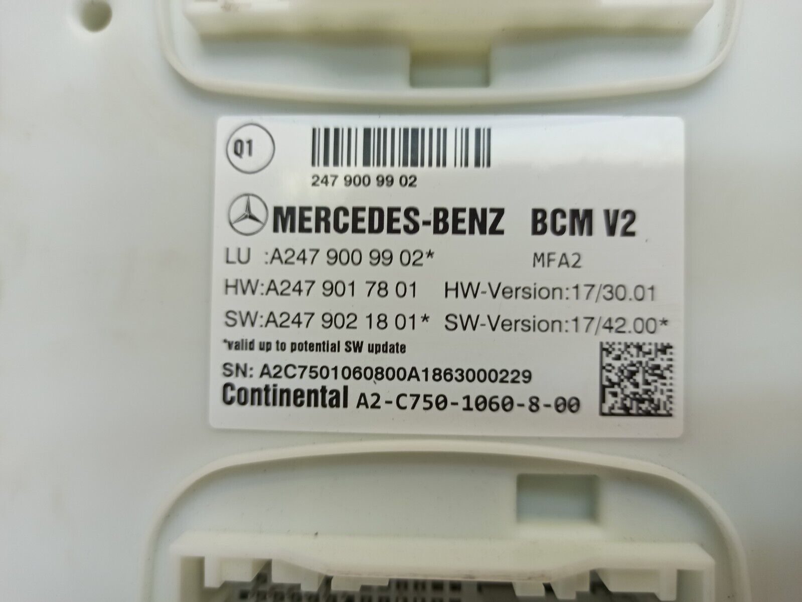 Mercedes Benz A200 W177 2019-2021 BCM Fuse Box Sam Unit ECU Module ...