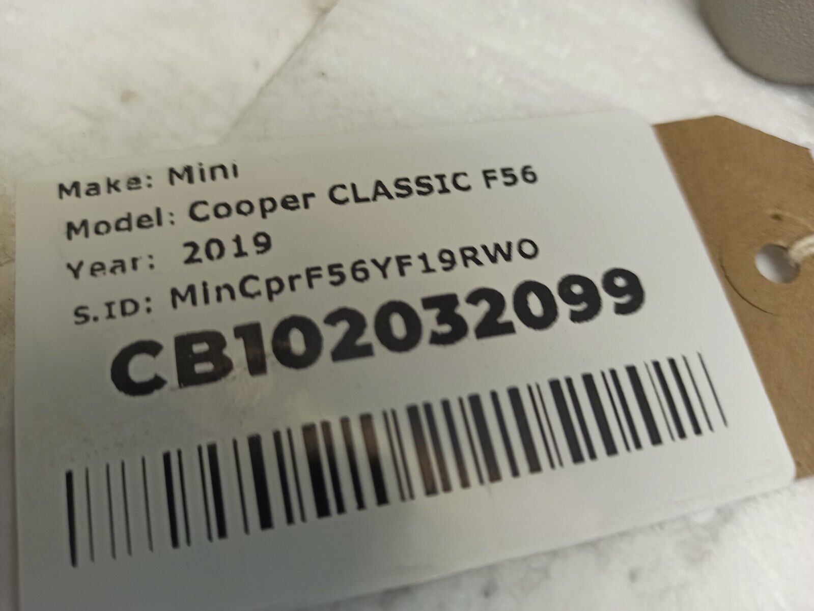 Mini Cooper F56 2019-2023 Sun Visor Left Side Front